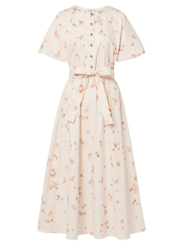 Altuzarra Paulinia Floral Cotton-blend Midi Dress - Pink