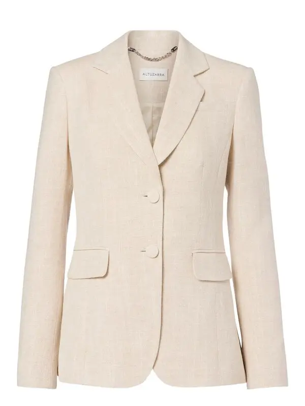 Altuzarra Fenice Linen-blend Blazer - White