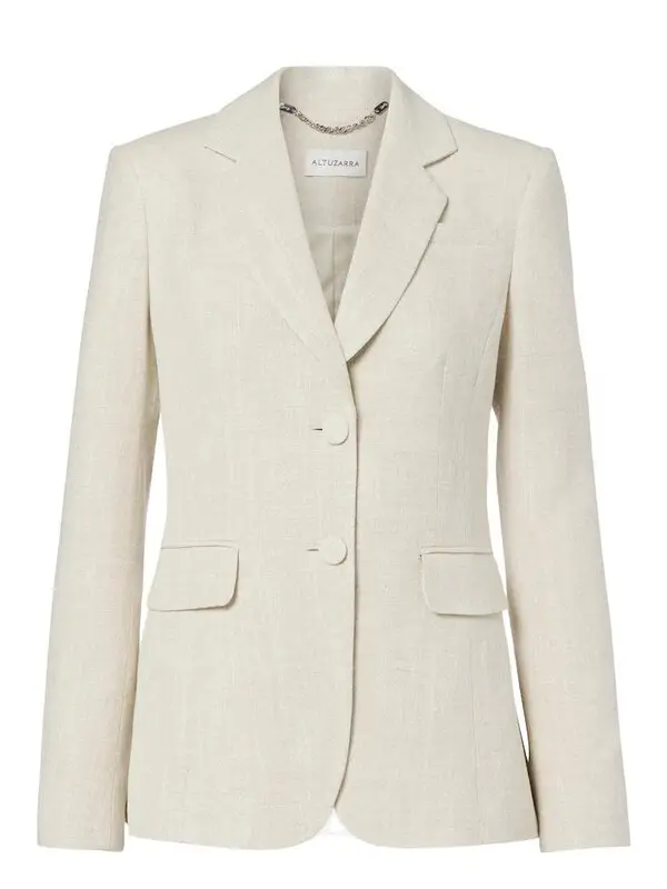 Altuzarra Fenice Linen-blend Blazer - White