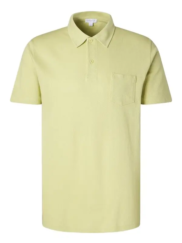Sunspel Riviera Cotton Polo Shirt - Yellow