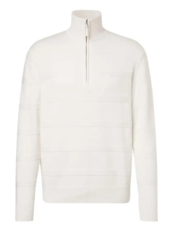 ALLUDE Cotton And Cashmere Turtleneck Sweater - White