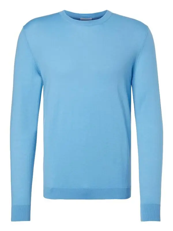 ALLUDE Virgin Wool Crewneck Sweater - Blue