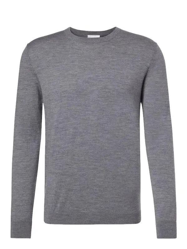 ALLUDE Virgin Wool Crewneck Sweater - Grey