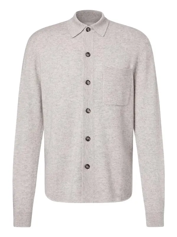 ALLUDE Cotton And Cashmere Overshirt - Grey