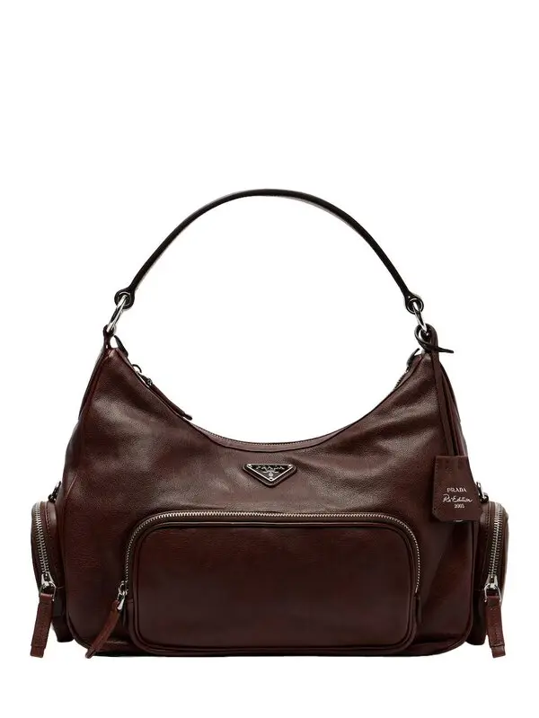 Prada Leather Shoulder Bag - Brown