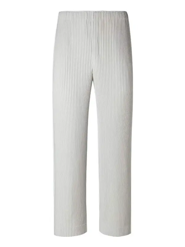 Issey Miyake Homme Plissé Color Pleats Straight Pants - Grey