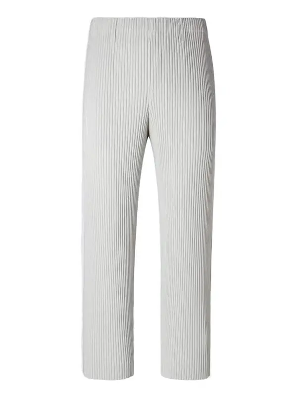 Issey Miyake Basics Pleated Straight Pants - Grey