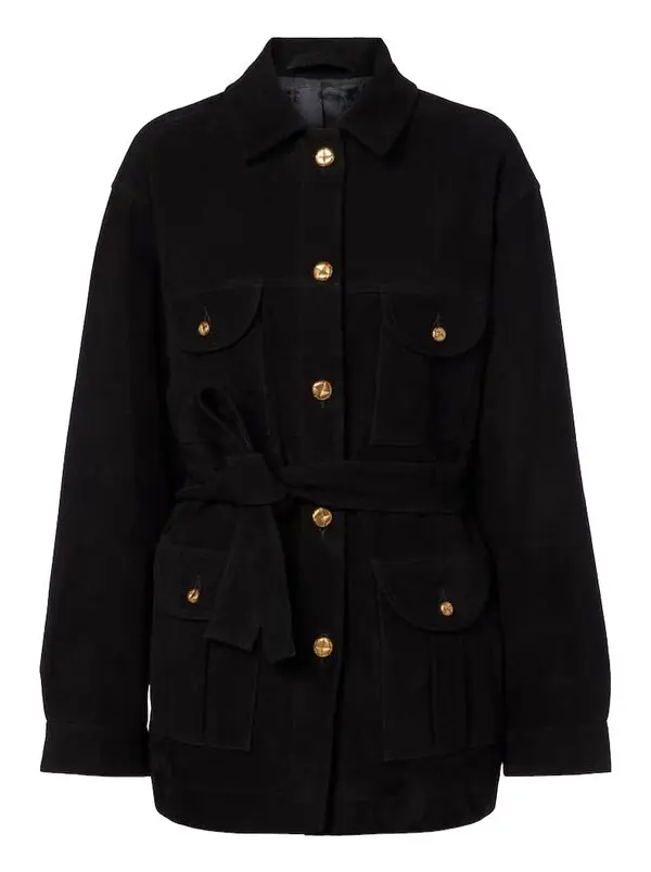 BLAZÉ MILANO Sahariana Suede Jacket - Black
