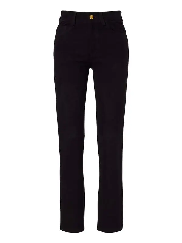 BLAZÉ MILANO Viva Paso Suede Straight Pants - Black