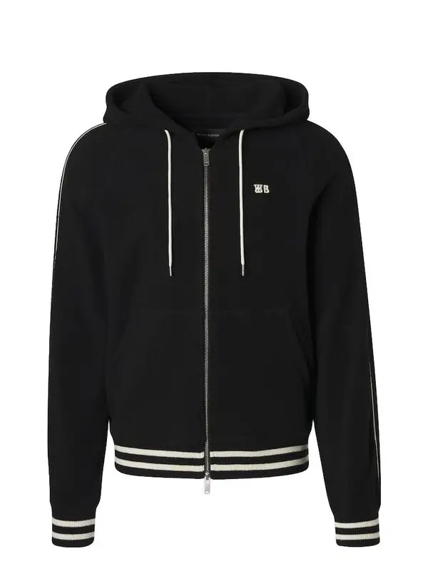 WALES BONNER Prince Cotton-blend Terry Hoodie - Black