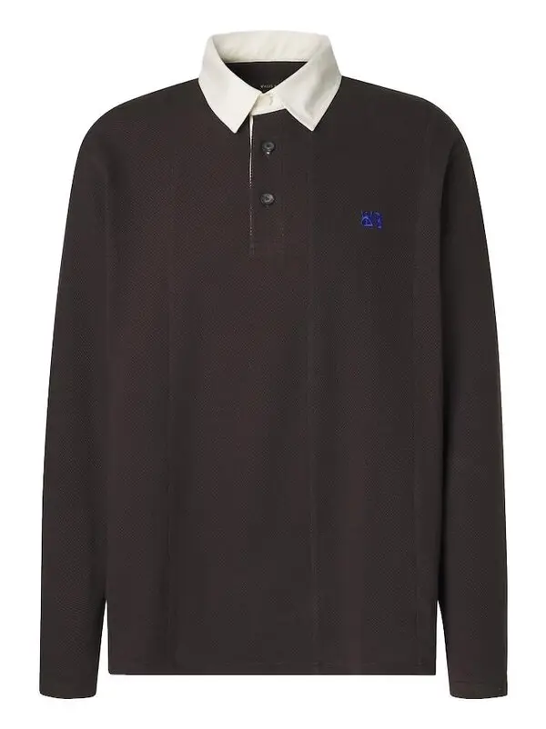 WALES BONNER City Cotton-blend Polo Shirt - Brown