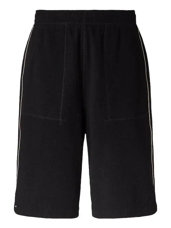 WALES BONNER Prince Cotton-blend Terry Shorts - Black