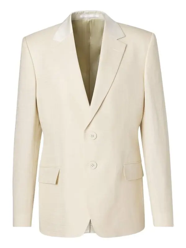 WALES BONNER Alto Satin-trimmed Blazer - White