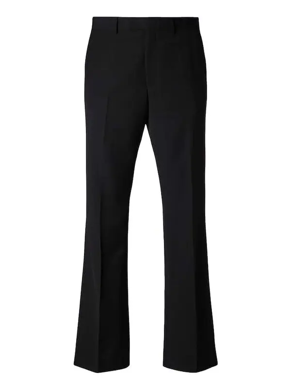 WALES BONNER Alto Virgin Wool Flared Pants - Black