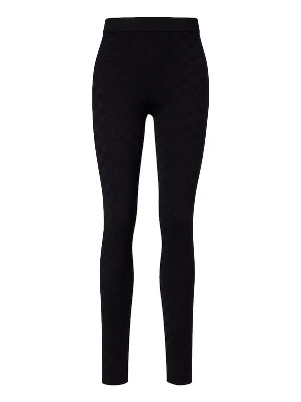 Gucci Gg Jacquard Leggings - Black