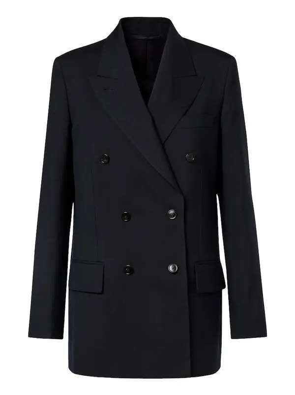 Gucci Wool Mélange Double-breasted Blazer - Blue