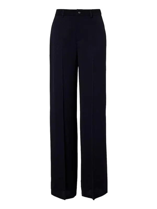 Gucci Gg Mid-rise Wide-leg Pants - Blue