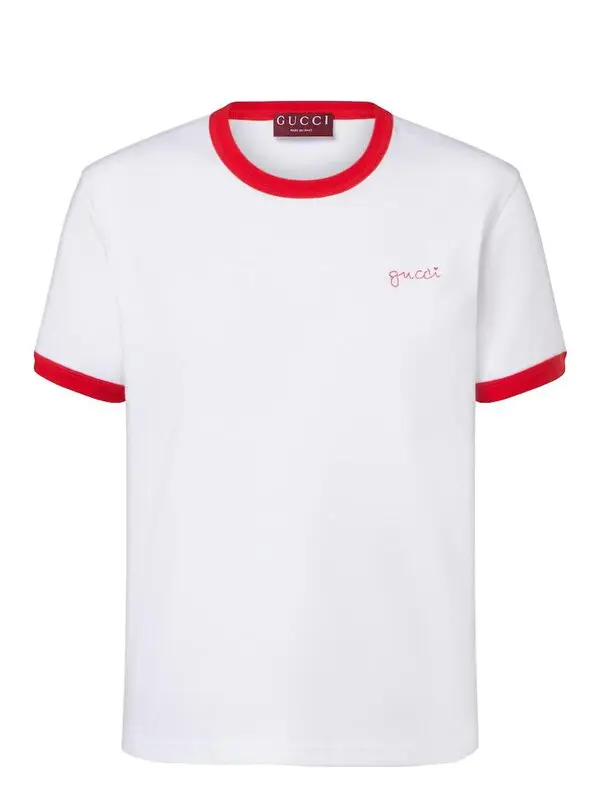 Gucci Logo Cotton T-shirt - White