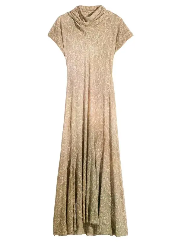 LEMAIRE Lace Foulard Maxi Dress - Neutrals