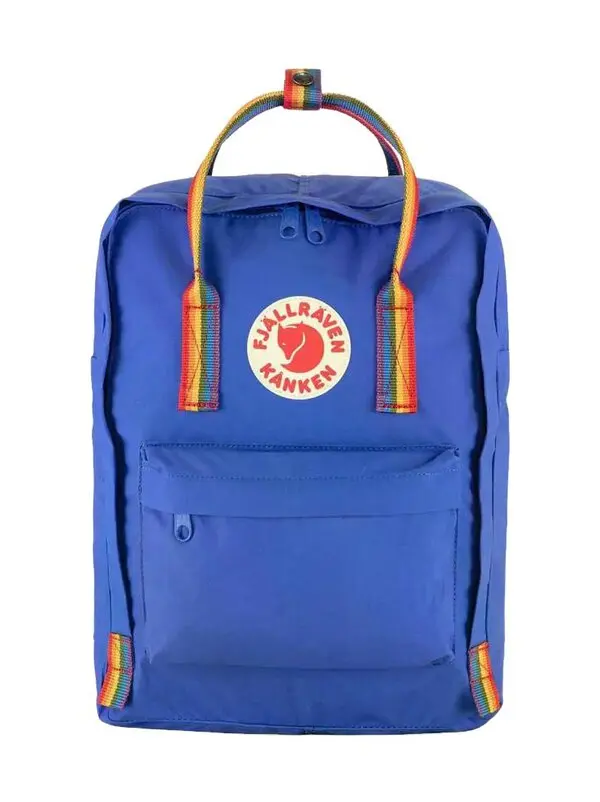 Fjallraven Backpack With Rainbow Striped Straps - Blue