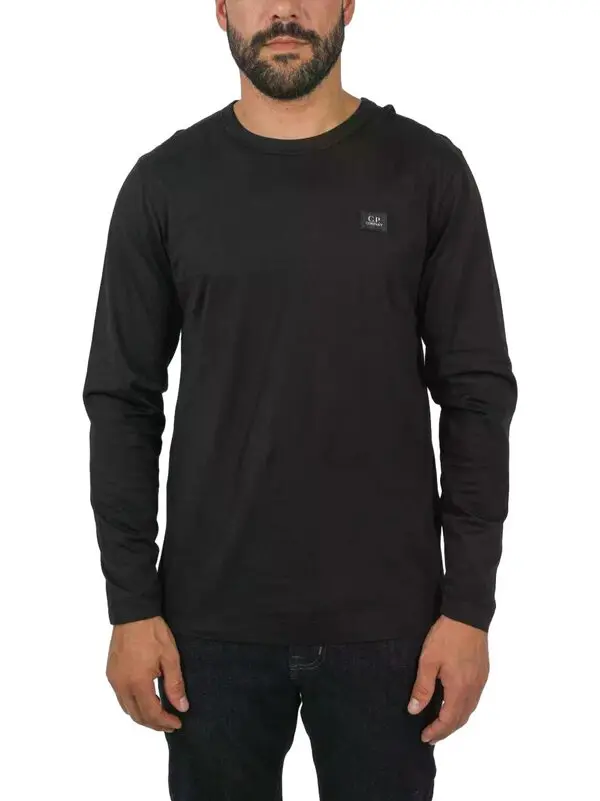 C.P. COMPANY Logo-patch Long-sleeve T-shirt - Black