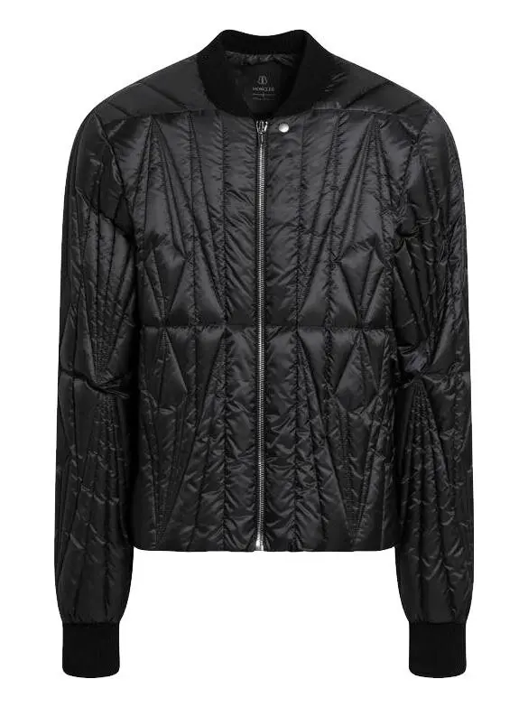 Moncler Quilted Zip-up Jacket - Black
