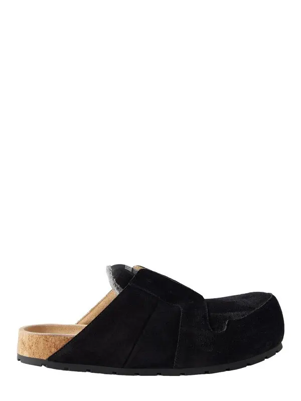 Balenciaga Dumbo Suede Mules - Black