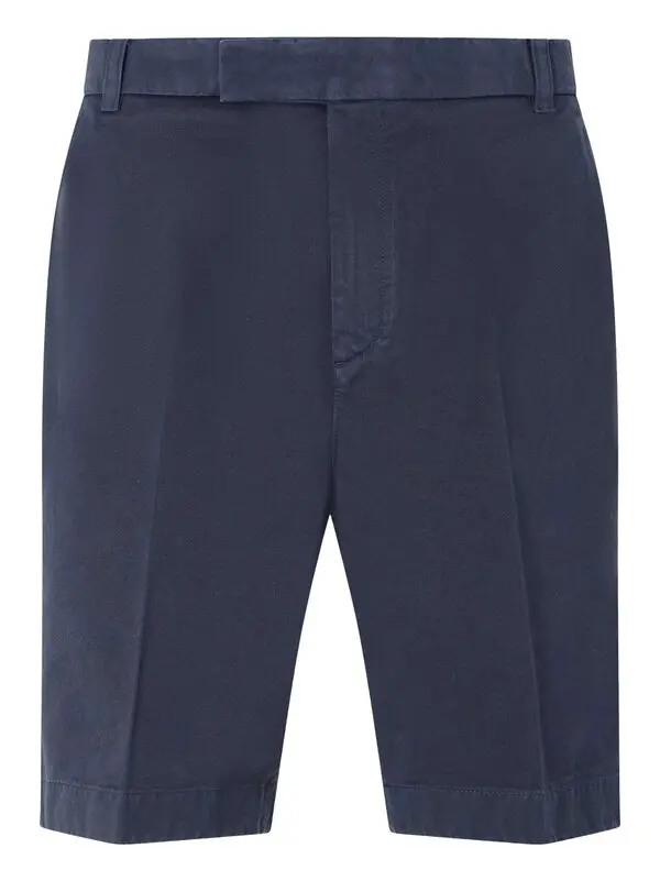 Thom Browne Straight-leg Cotton-twill Shorts - Navy