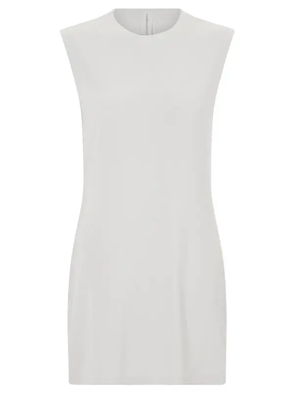 Norma Kamali Satin-crepe Mini Shift Dress - Gray