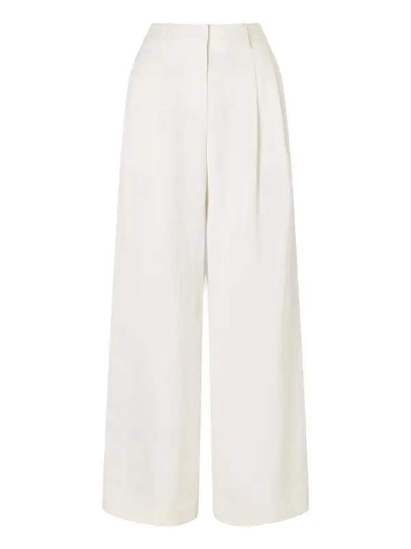 TWP Sulli Pleated Wide-leg Pants - White