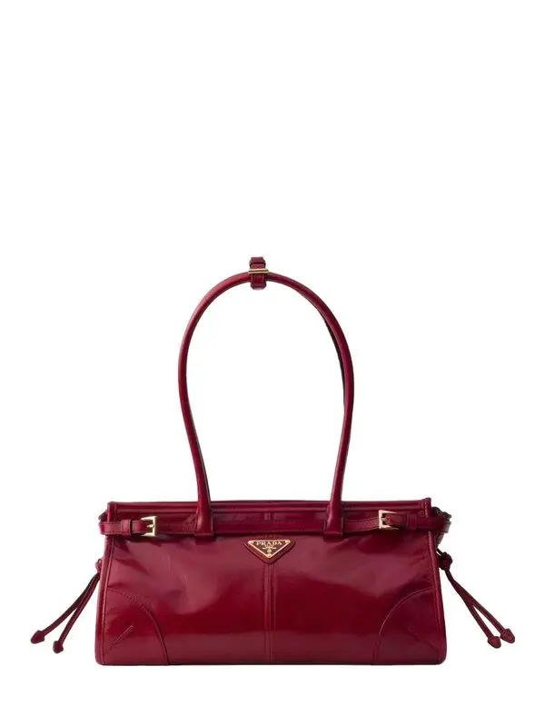 Prada Bonnie Medium Leather Handbag - Red