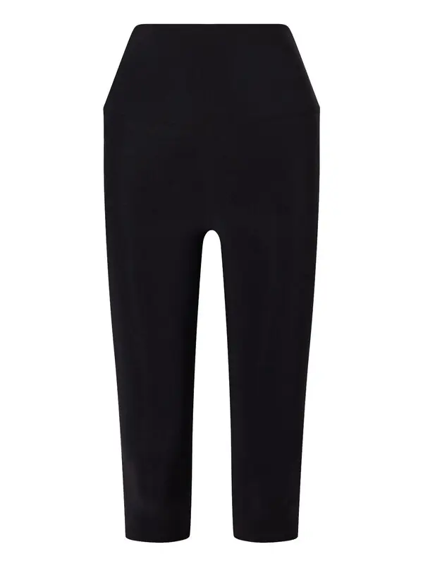 Norma Kamali Pedal Pusher Cropped Stretch-jersey Leggings - Black
