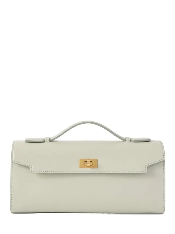 ANYA HINDMARCH Mortimer Textured-leather Clutch - Mint