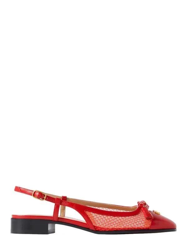 Valentino Garavani Valet Du Roi Slingback Ballet Flats - Red