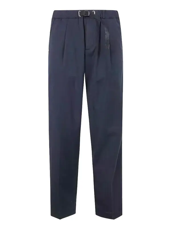 WHITE SAND Pleated Trousers With Pocket - Blue