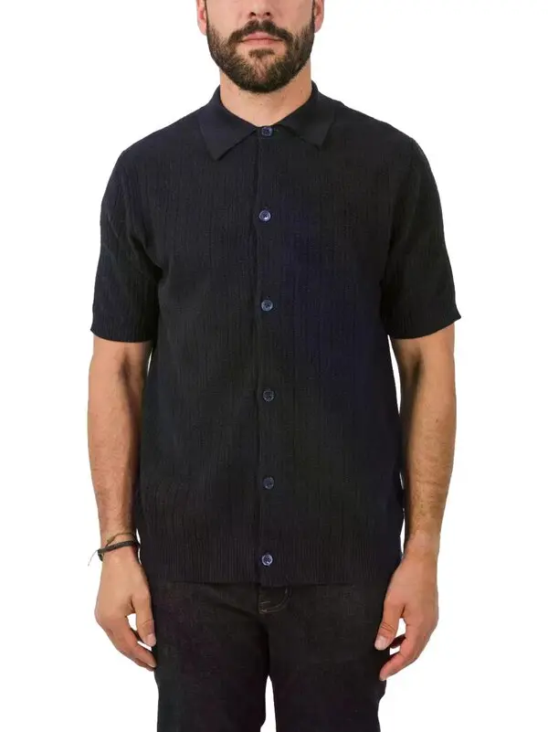 Nn07 Nolan Buttoned Short-sleeve Shirt - Blue