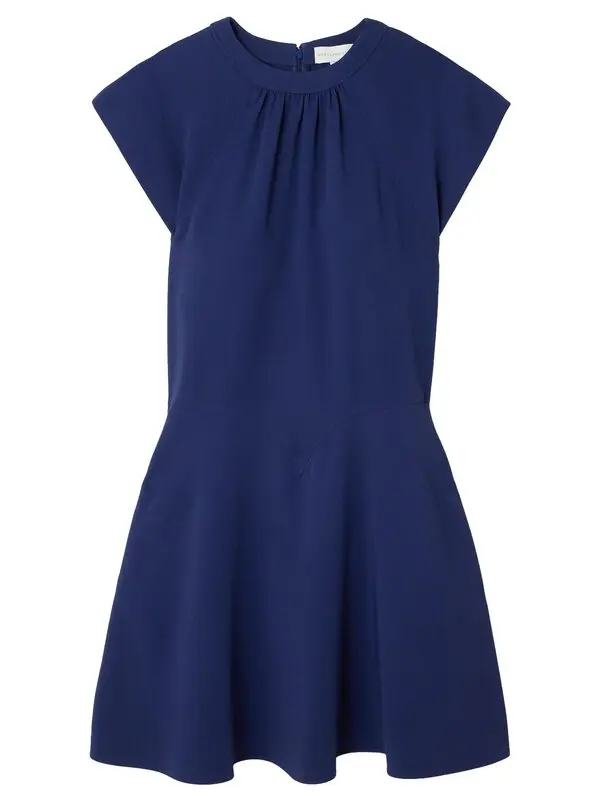 Stella McCartney Gathered Crepe Mini Dress - Blue