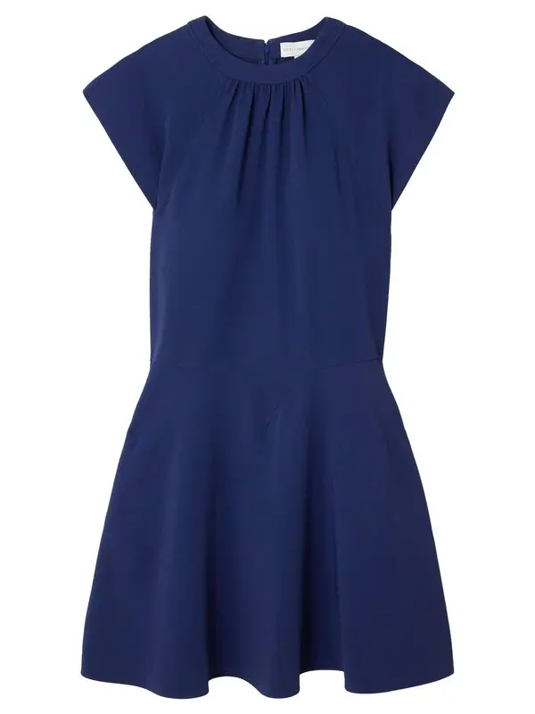 Stella McCartney Gathered Crepe Mini Dress - Navy