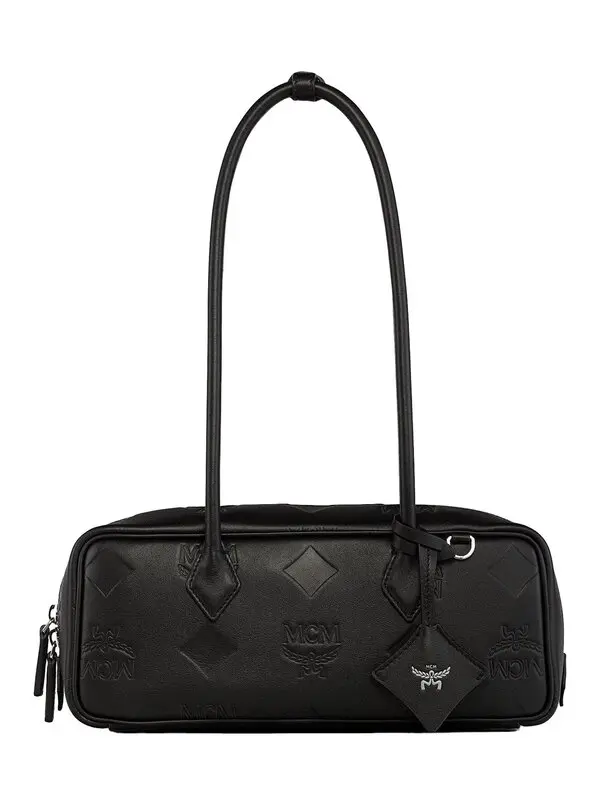 Mcm Aren East West Shoulder Bag - Black