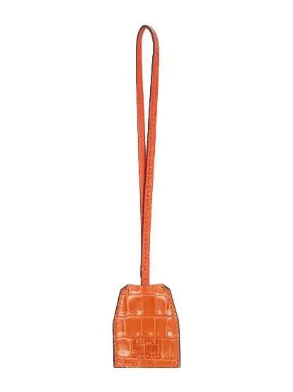 Paul Smith Croc-emboss Leather Keyring - Orange