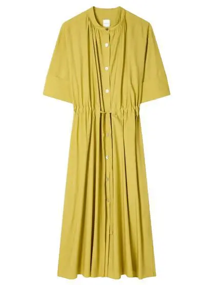 Paul Smith Lime Lyocell-cotton Shirt Dress - Green