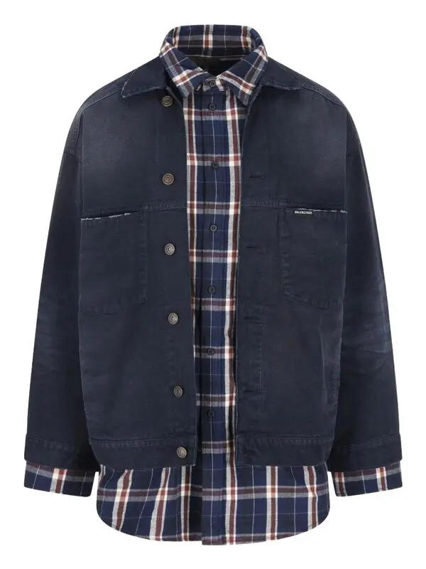 Balenciaga Cotton Shirt Jacket - Blue