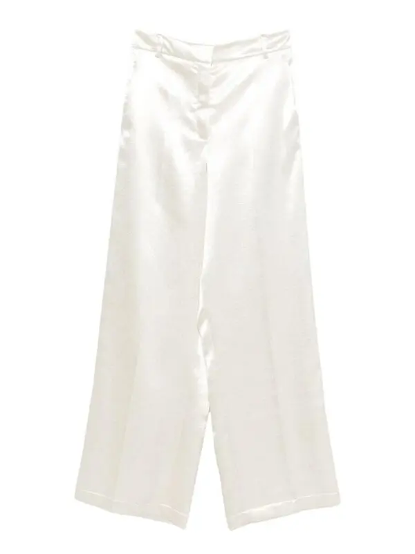 ALYSI Wide Leg Trousers - White