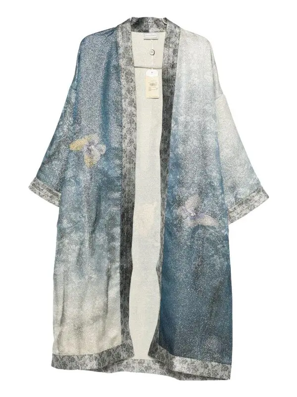 PIERRE-LOUIS MASCIA Printed Kimono Jacket - Sky Blue