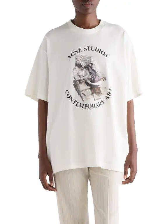 Acne Studios Relaxed Fit Graphic T-shirt - Off White