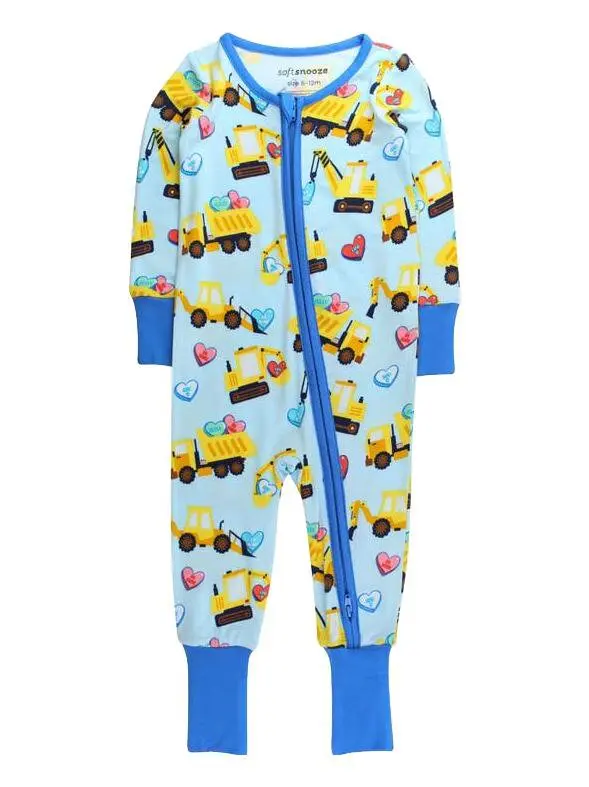 RUGGEDBUTTS Convertible Pajama Footie - Blue