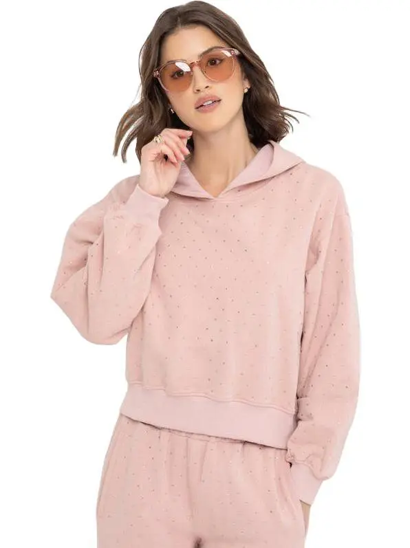 Generation Love Renae Crystal Hoodie - Dusty Pink