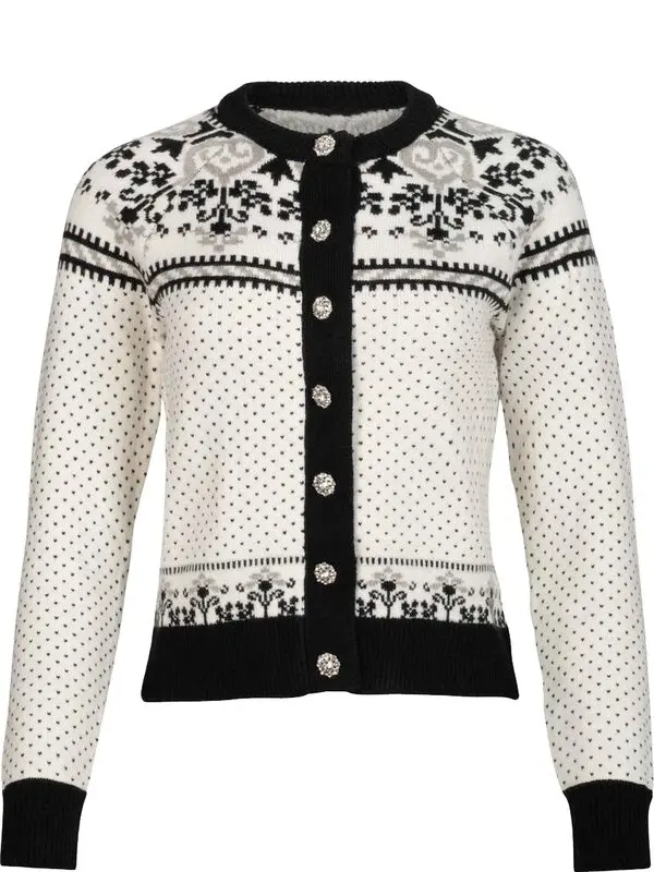 Generation Love Sade Fairisle Cardigan - Geometric/ White
