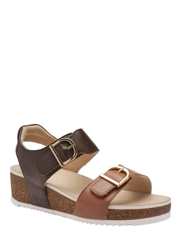 ARA Nova Slingback Platform Wedge Sandal - Brown