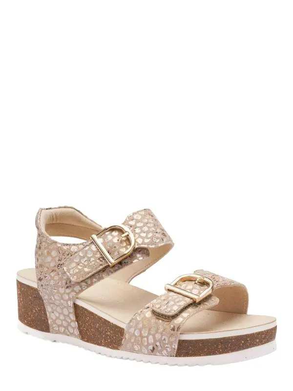 ARA Nova Slingback Platform Wedge Sandal - Camel